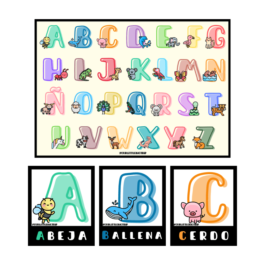 Abecedario animales - Yourlittlebigtrip