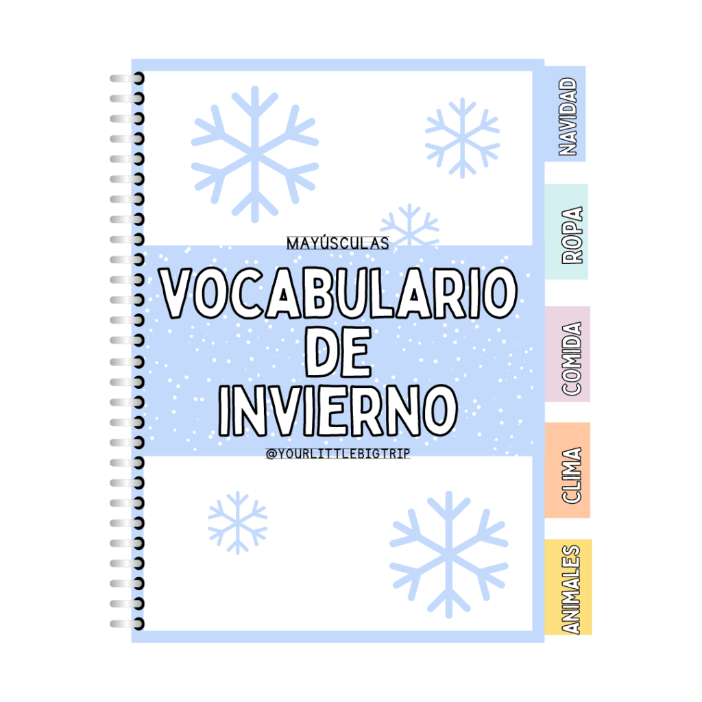 Vocabulario invierno – Mayúsc/Minúsc - Yourlittlebigtrip