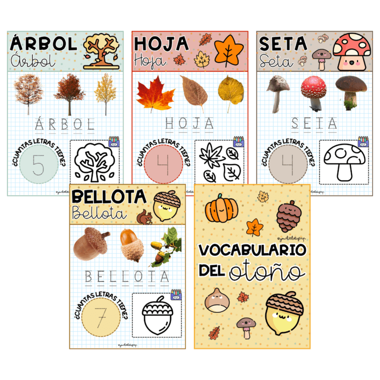 Vocabulario del otoño - Yourlittlebigtrip