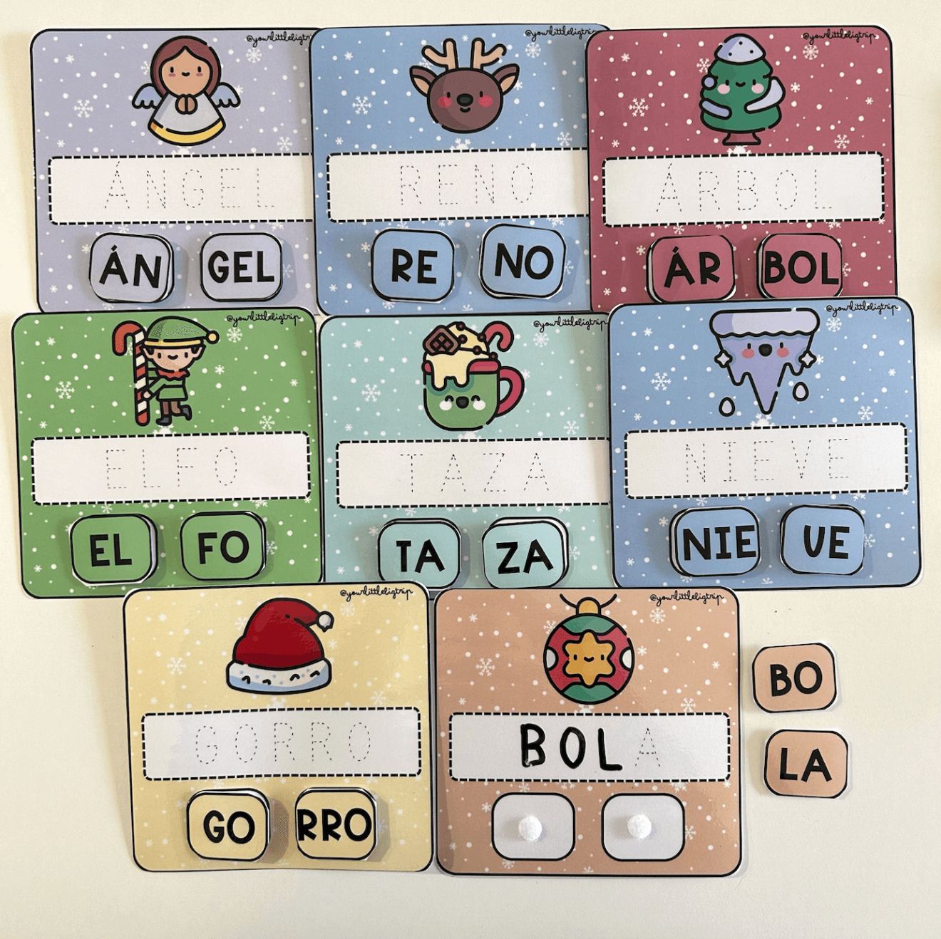 Sílabas navideñas - Yourlittlebigtrip